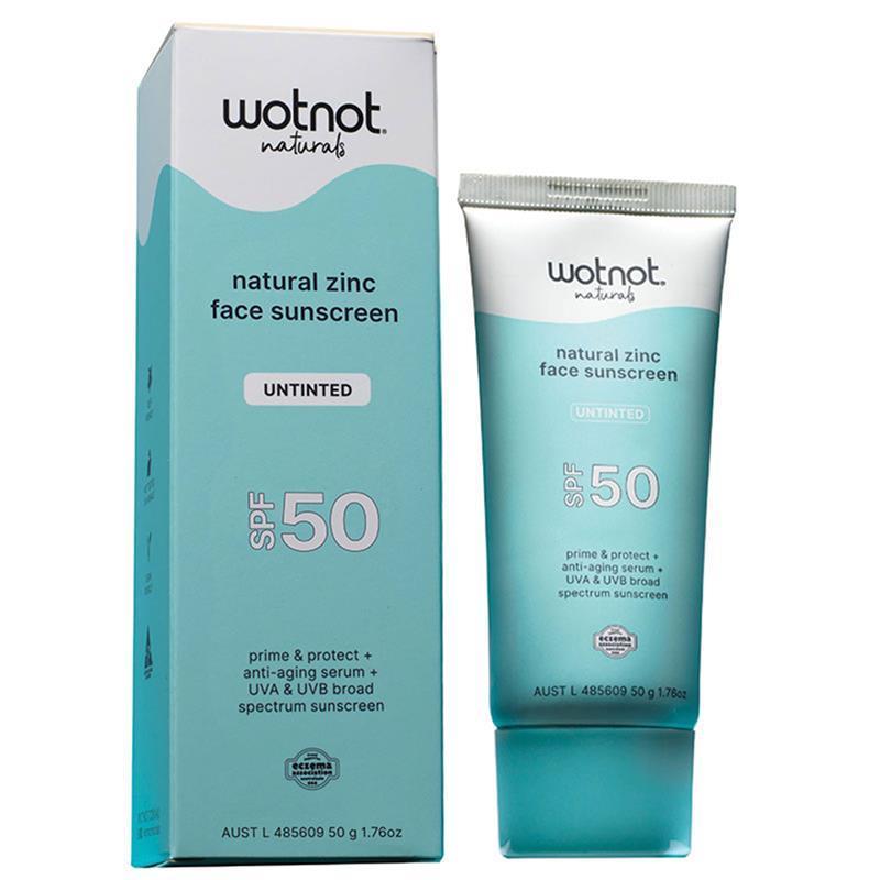Buy WotNot Natural Zinc Face Sunscreen SPF50 online at Chemist Warehouse