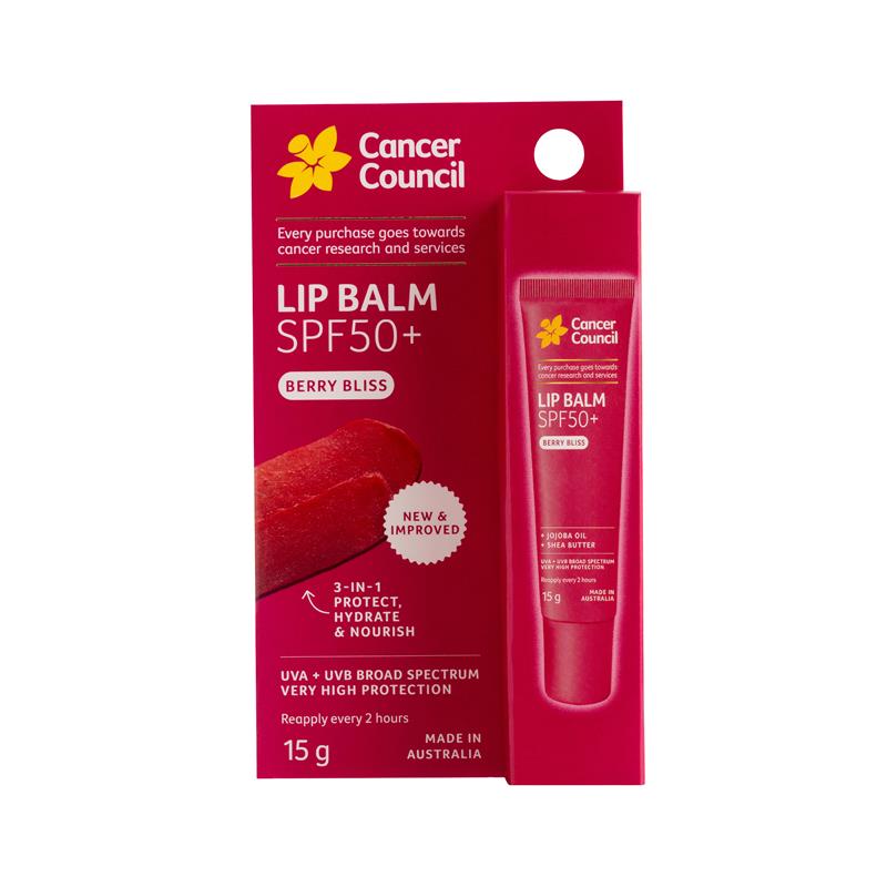 Buy Cancer Council Lip Balm SPF50+ Berry Bliss 15g online at Chemist ...