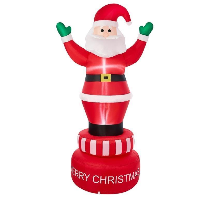 Buy Tinseltown Christmas Inflatable Spinning Santa Claus Xmas Decor LED ...