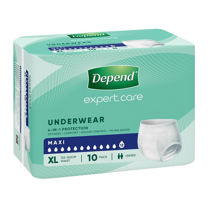 Buy Depend Unisex Maxi Underwear Size XL 10 Pack Exclusive online at ...