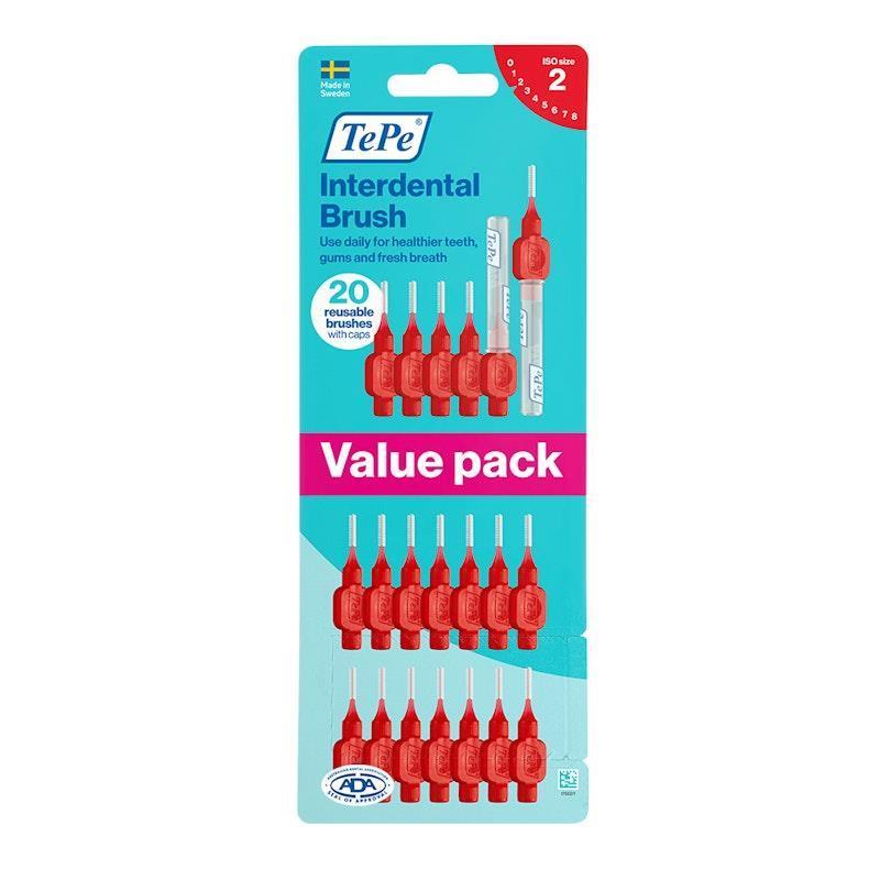 Buy TePe® Interdental Brushes - Original 0.5mm Red 20Pack online at ...