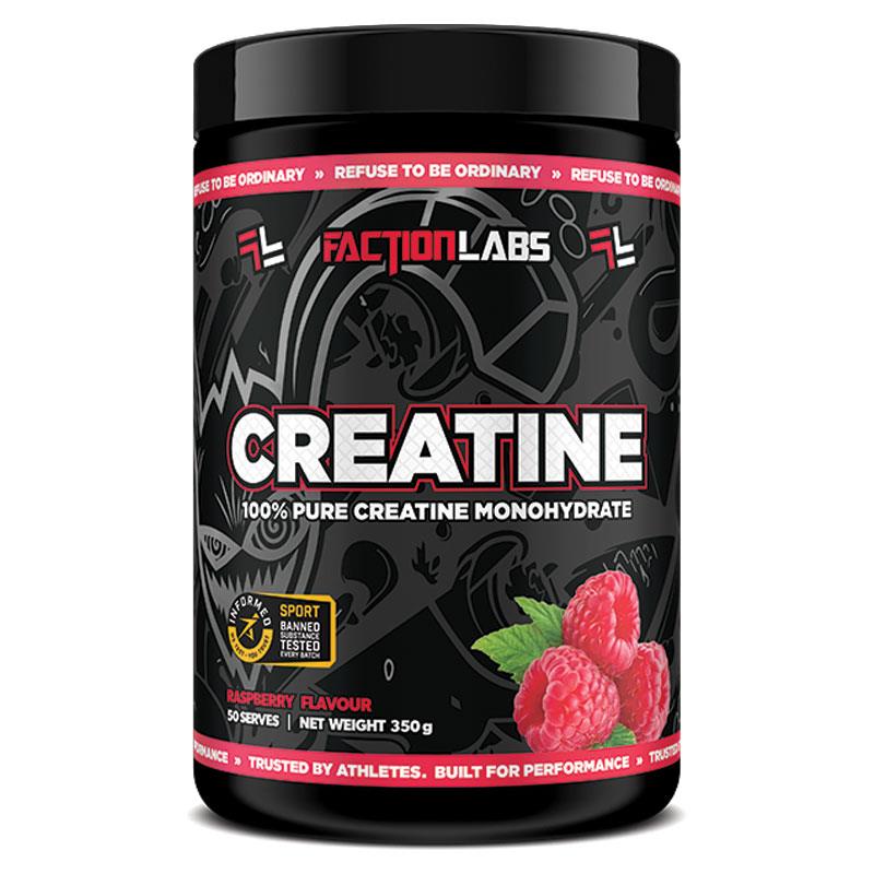 Buy Faction Labs 100% Pure Creatine Monohydrate Raspberry Flavour 350g ...