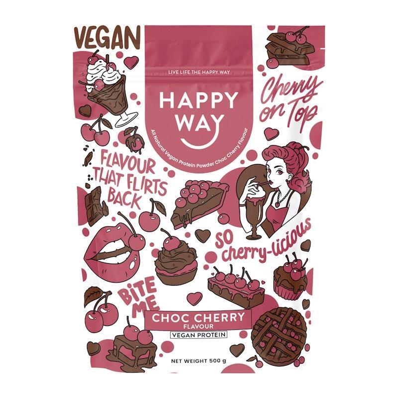 Buy Happy Way Choc Cherry Vegan Protein Powder 500g online at Chemist ...