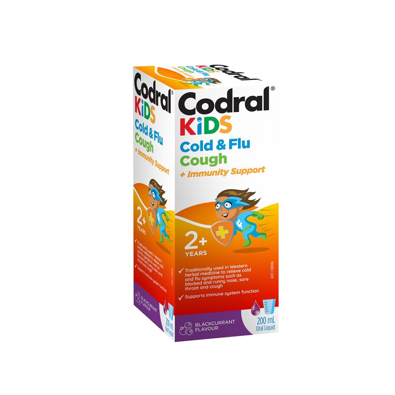 Buy Codral Kids Cold & Flu Cough + Immunity Support 200mL online at ...