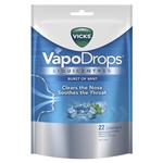 Buy Vicks Vapodrops Blue Cooling Peppermint Lozenges 24 Online at ...