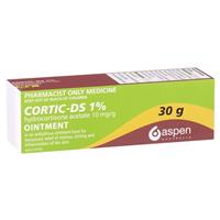 Buy Cortic DS Ointment 1% 30g - Hydrocortisone (S3) Online at Chemist ...
