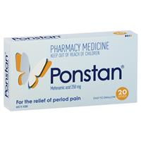 Buy Ponstan 250mg Capsules 20 Online at Chemist Warehouse®