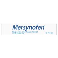 Buy Mersynofen Pain Relief Tablets with Paracetamol + Ibuprofen 12 Pack ...