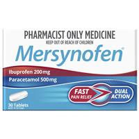 Buy Mersynofen Pain Relief Tablets with Paracetamol + Ibuprofen 30 Pack ...