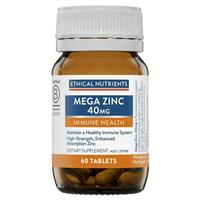 Buy Ethical Nutrients Mega Zinc 40mg 60 Tablets Online at Chemist ...