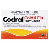 Buy Codral PE Cold & Flu + Dry Cough 48 Capsules Online at Chemist ...