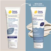 Buy Cancer Council SPF 50+ Face & Body Moisturiser Water Resistant ...
