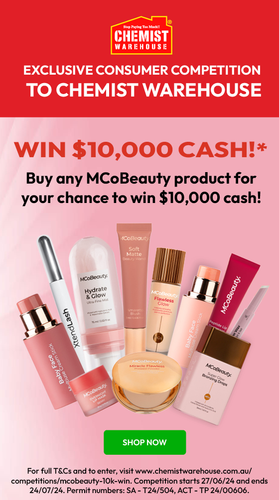 McCoBeauty / Chemist Warehouse - Win $10K
