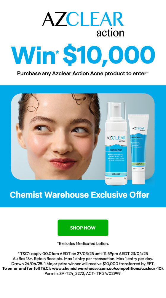 Chemist Warehouse / Azclear Action Acne - Win $10K